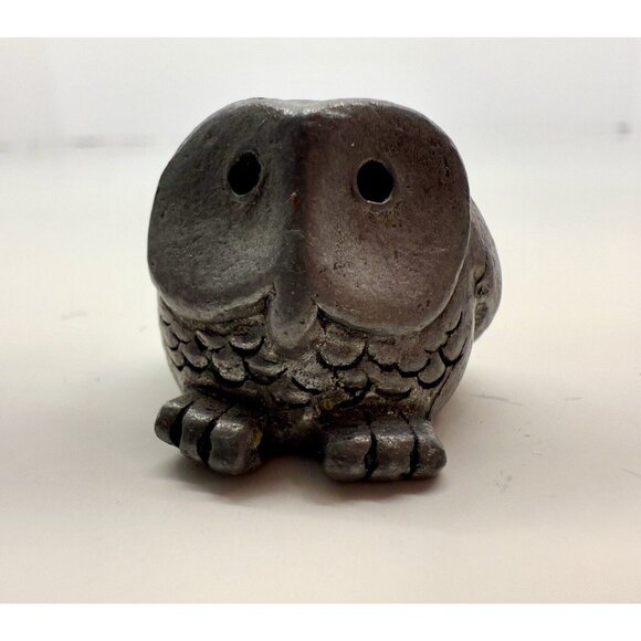 Unique Vintage | Accents | Vintage Primitive Style Miniature Pewter Owl ...